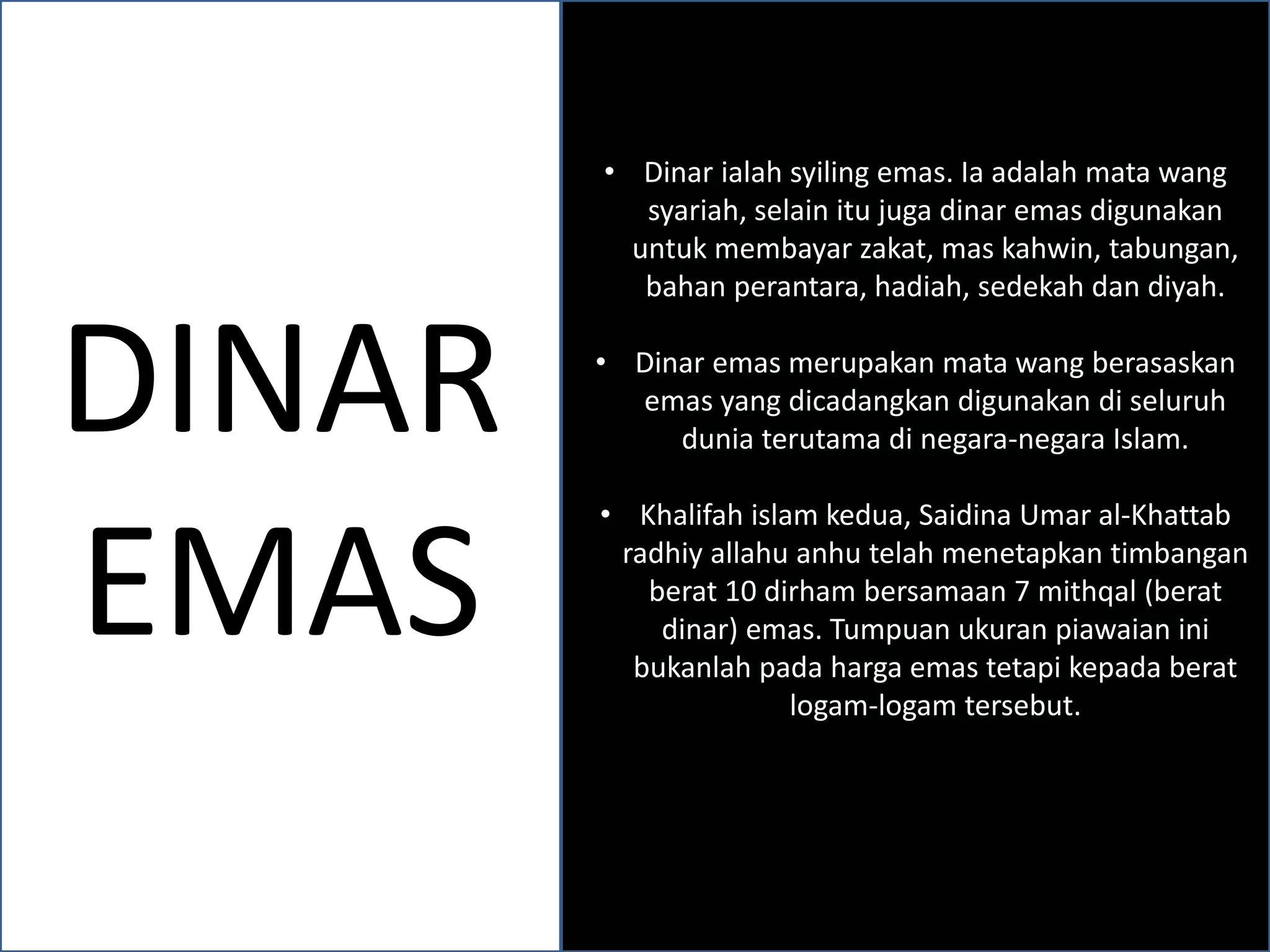 Dinar emas | PPTX