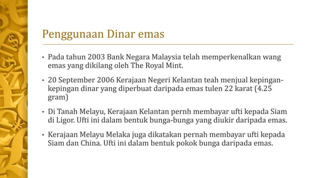 Dinar emas | PPT