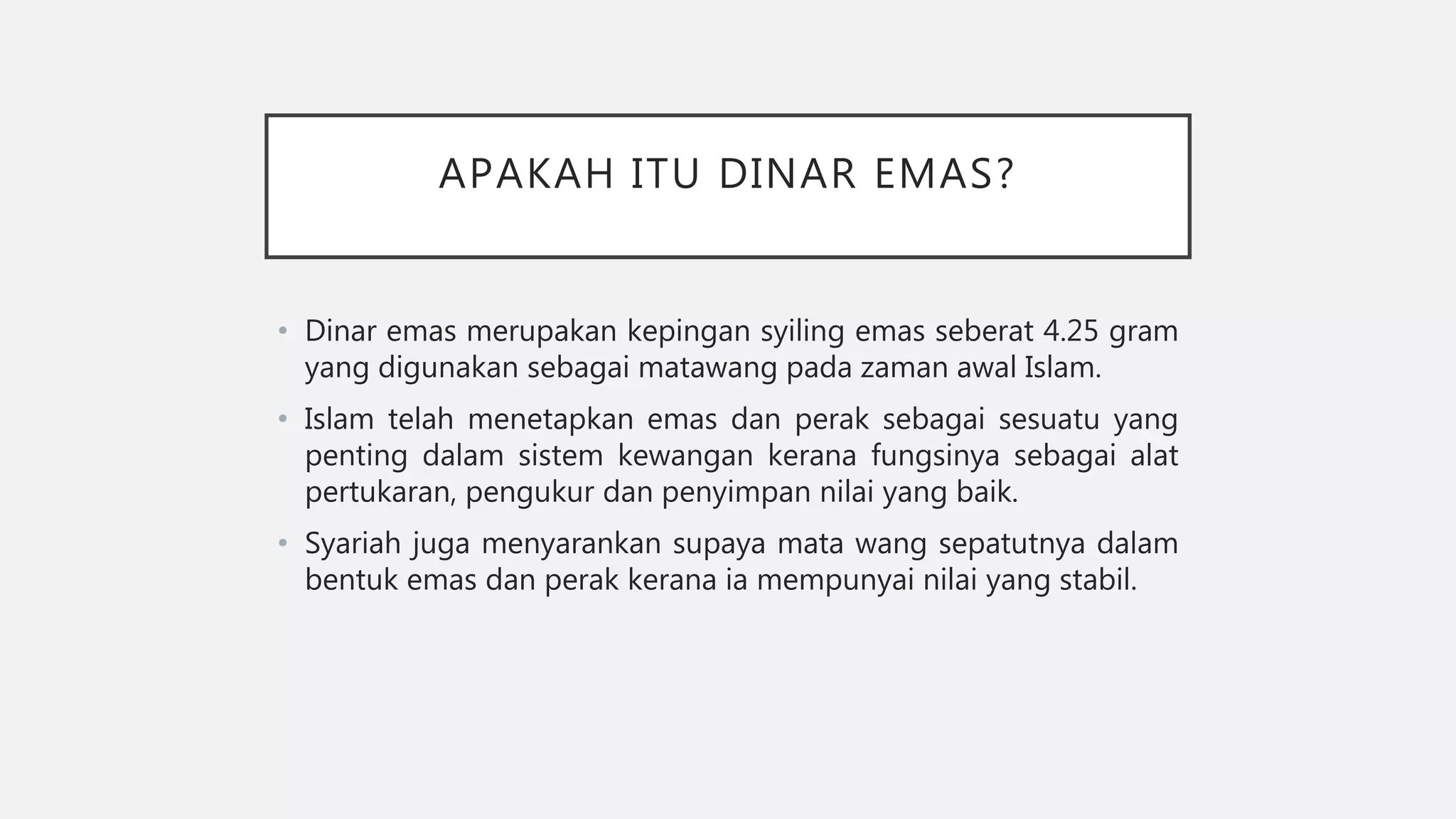 Dinar emas (bahagian 5) | PPT