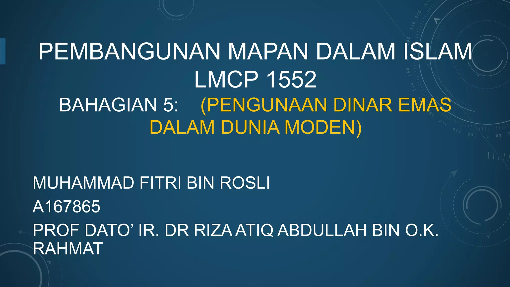 Dinar emas (mapan islam) | PPTX