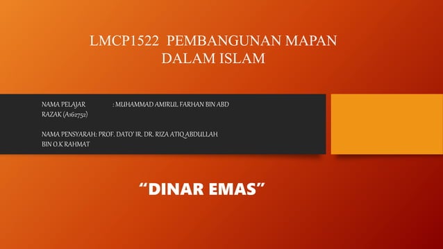 Dinar emas | PPT