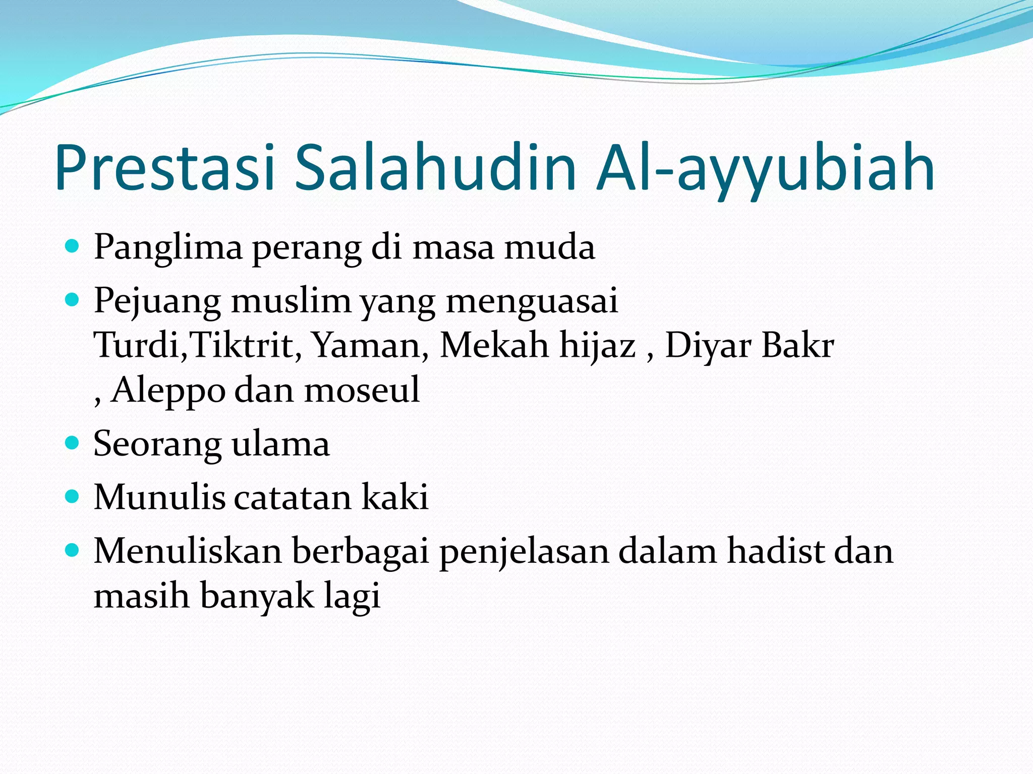 Dinasti al ayyubiah | PPTX