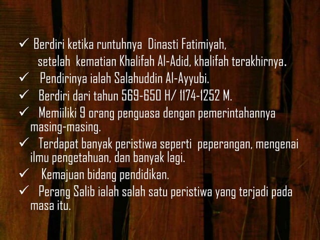 Dinasti al ayyubiyah | PPTX