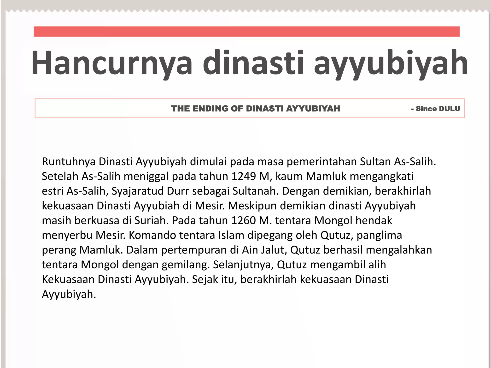 Dinasti ayyubiyah | PPTX