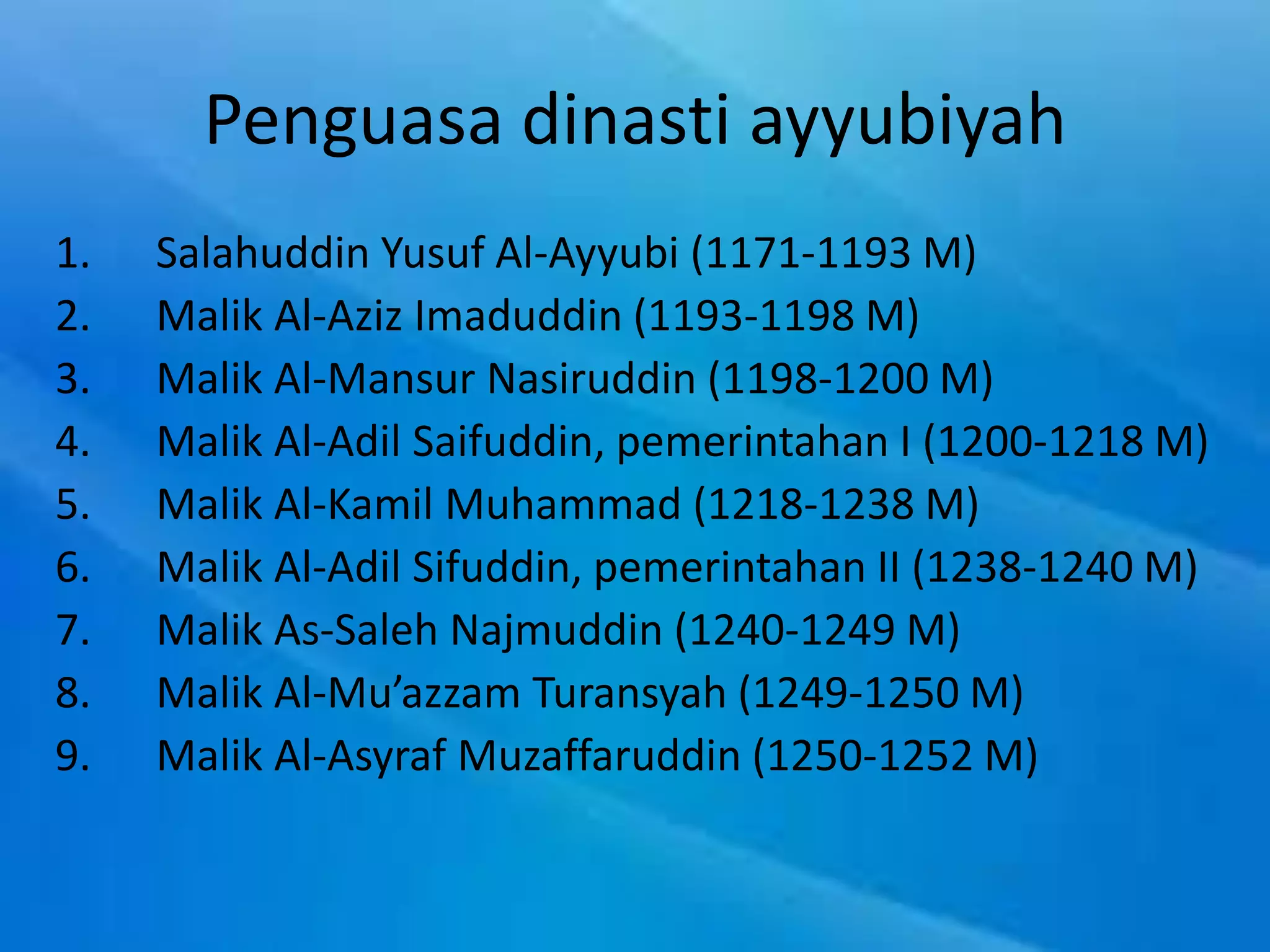 Dinasti ayyubiyah | PPTX