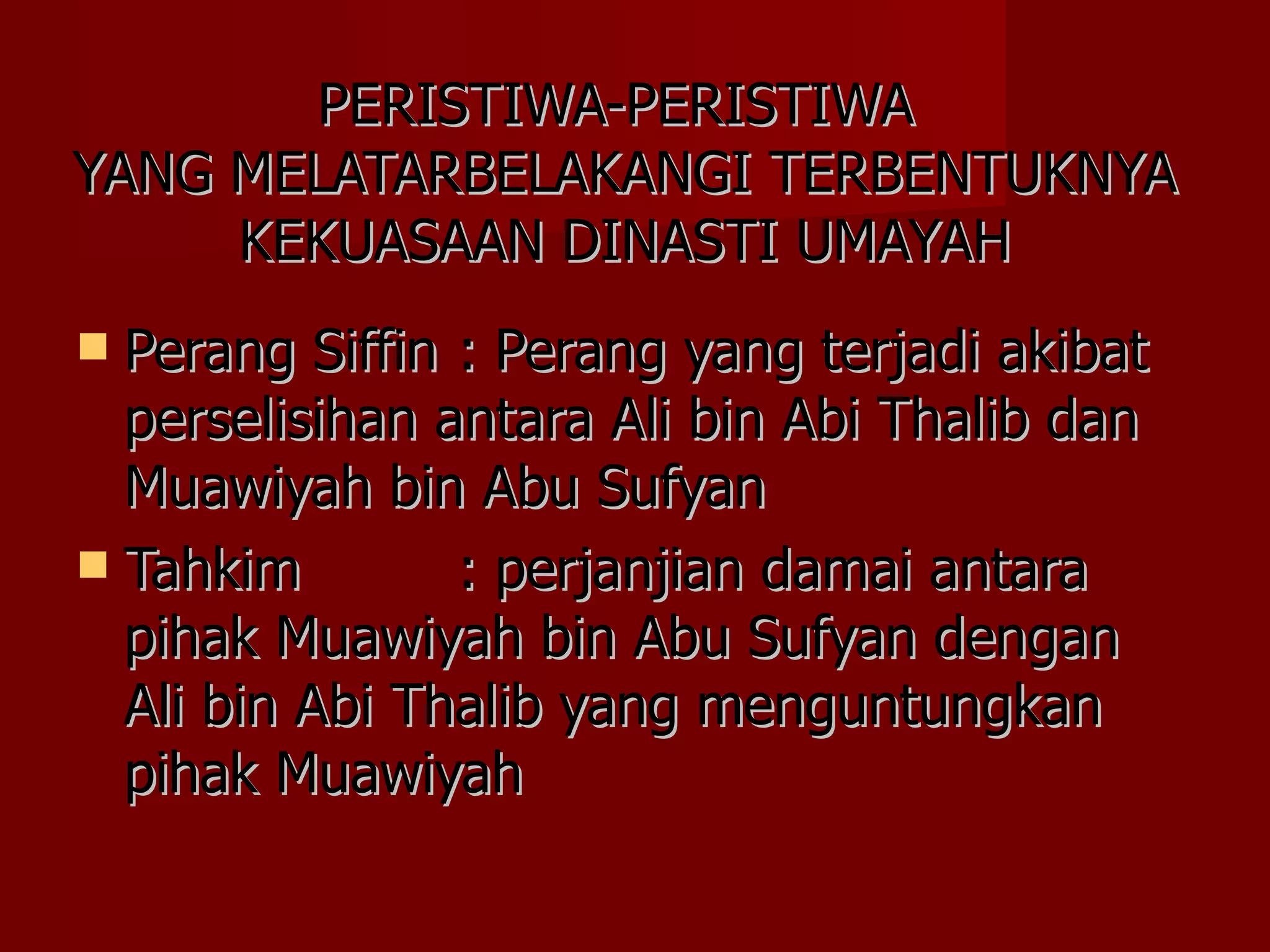Dinasti umayah | PPT