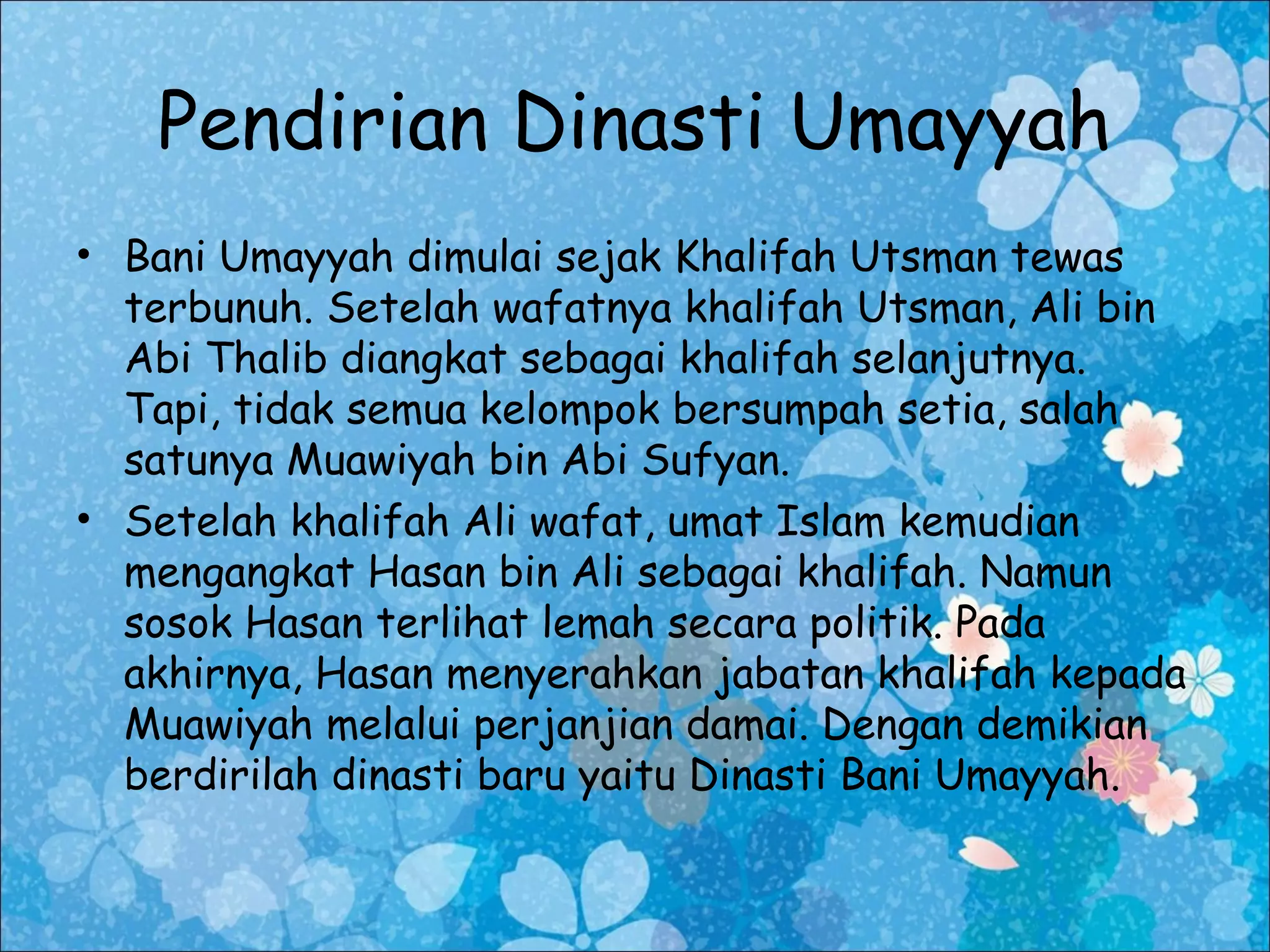 Dinasti umayyah | PPT