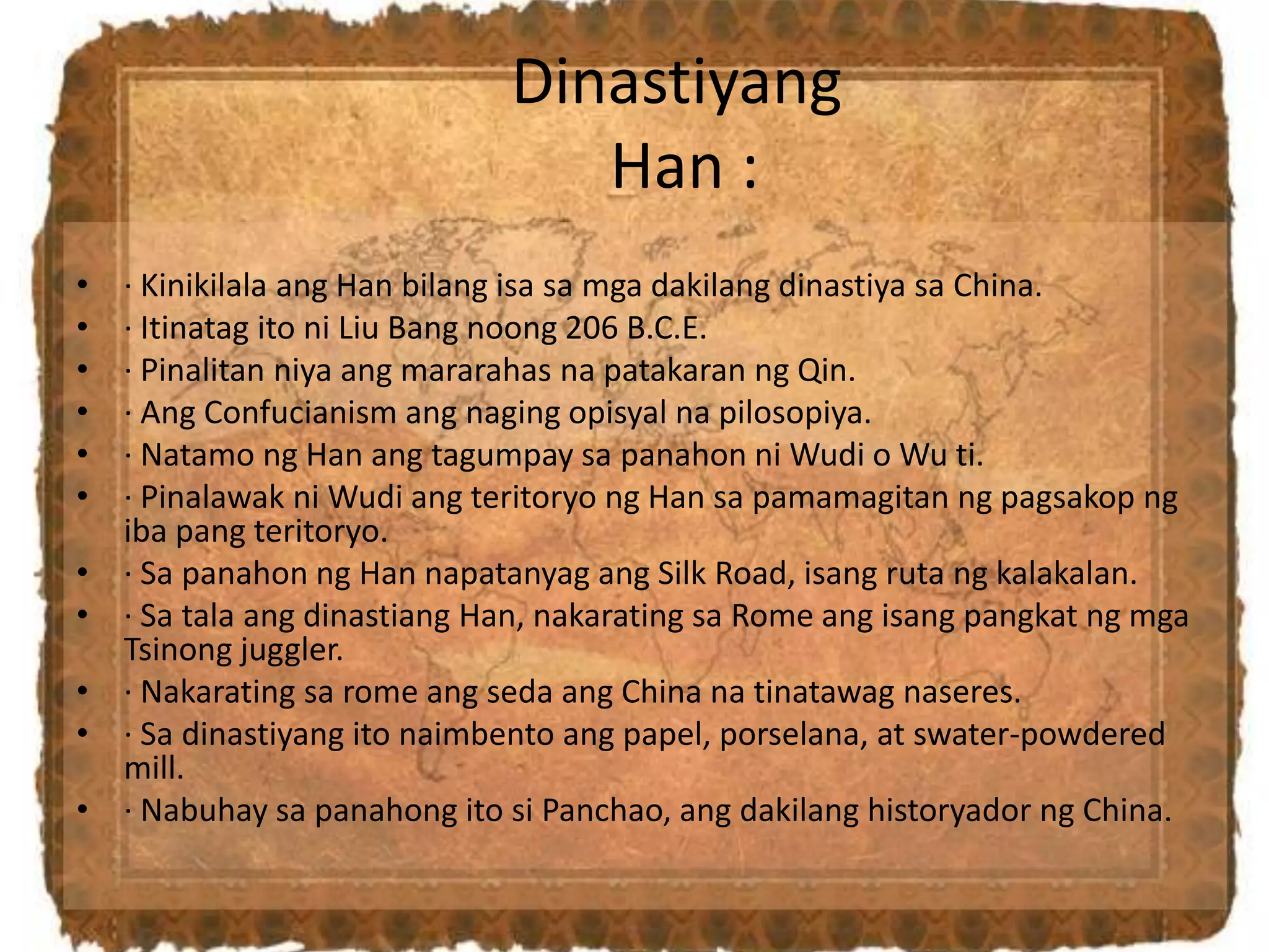 Dinastiya ng china powerpoint | PPTX