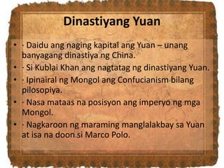 Dinastiya ng china powerpoint | PPTX