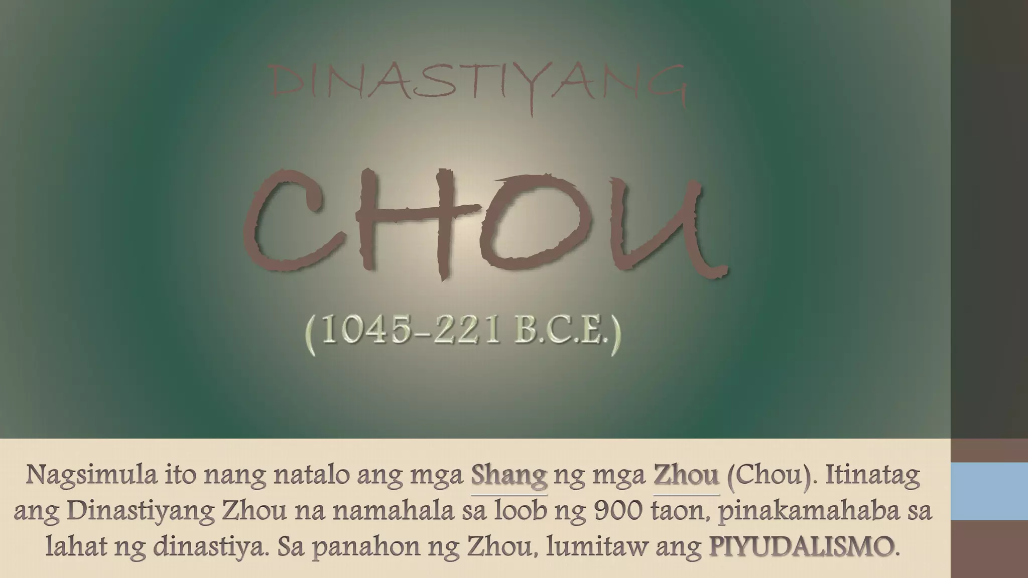 Dinastiya ng ‘chou at tang’ | PPT