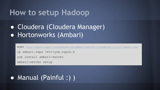 JOSA TechTalks - Big Data on Hadoop | PPT