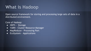 JOSA TechTalks - Big Data on Hadoop | PPT