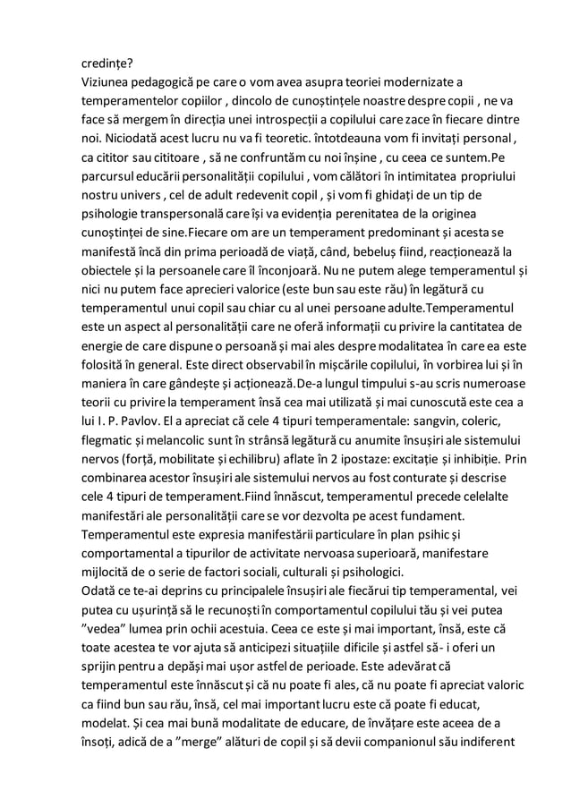 Dincolo de modelele si de vointa educatorilor de a face ca toata lumea ...