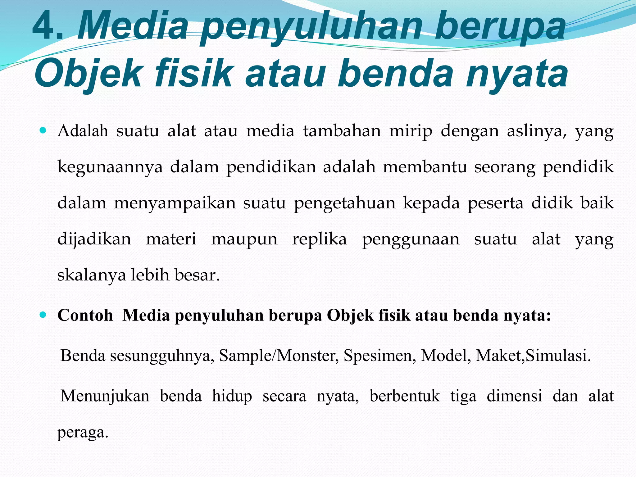 media penyuluhan pertanian (jenis-jenis media penyuluhan) | PPTX