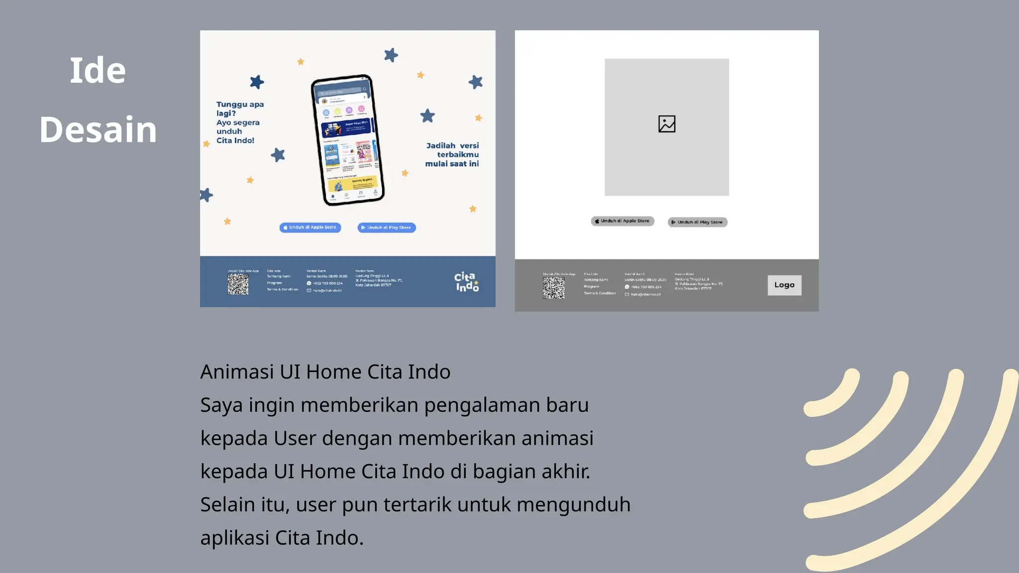 Contoh study case UIUX Design untuk Landing Page | PPT