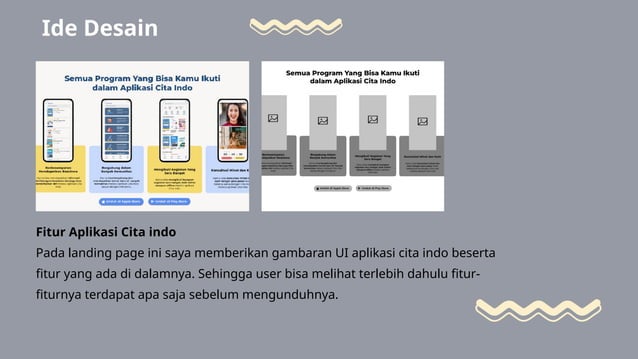 Contoh study case UIUX Design untuk Landing Page | PPT