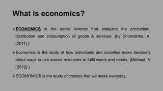 CHARACTERISTICS, ADVANTAGES AND DISADVANTAGES OF ECONOMIC SYSTEMS | PPTX
