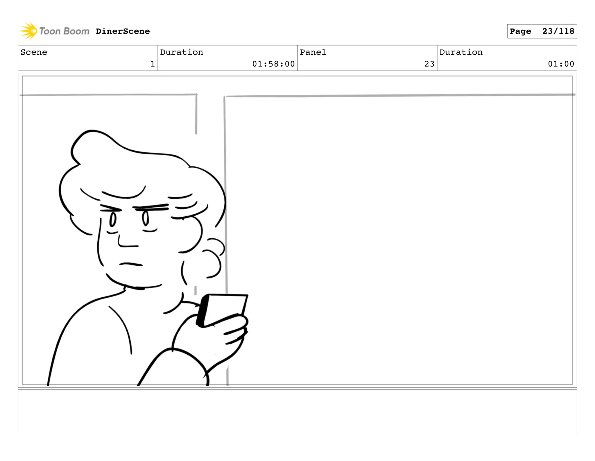 Diner Scene Storyboard Example | PPT