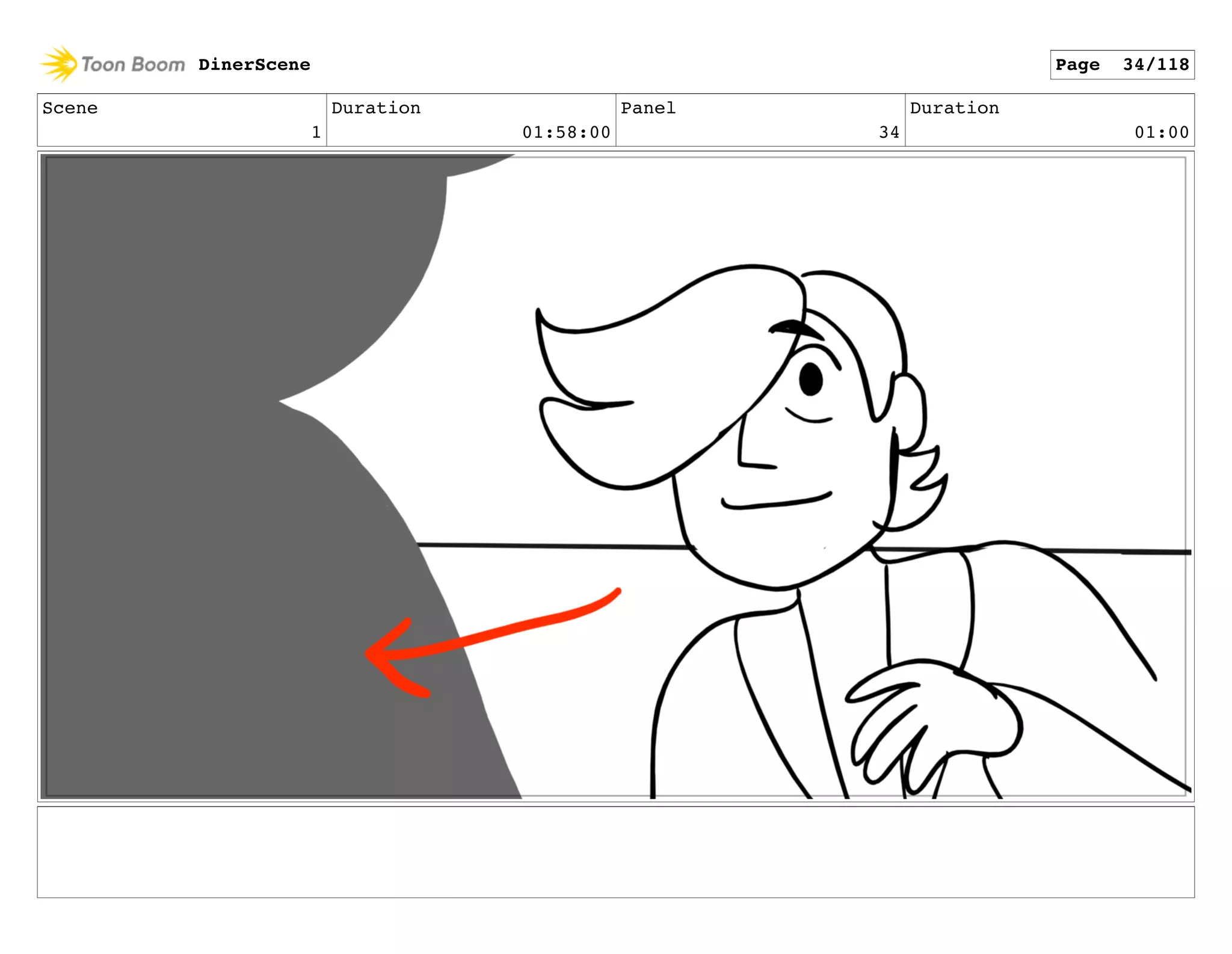 Diner Scene Storyboard Example | PPT