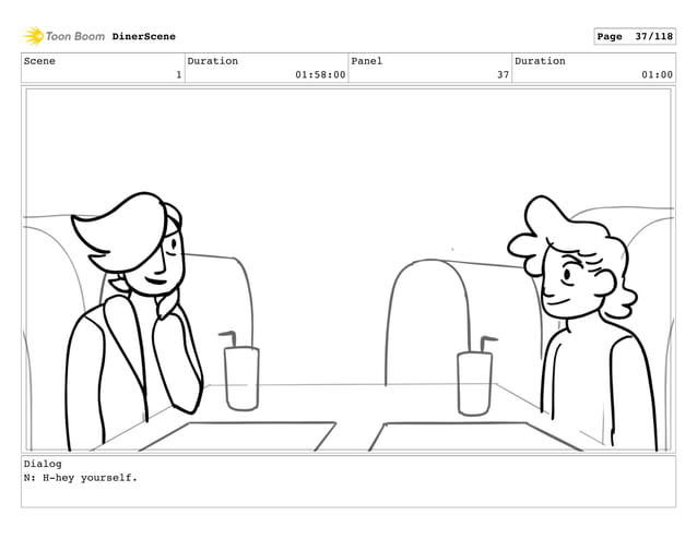 Diner Scene Storyboard Example | PPT