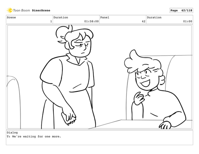 Diner Scene Storyboard Example | PPT