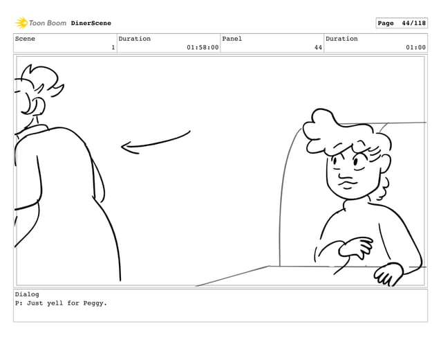 Diner Scene Storyboard Example | PPT