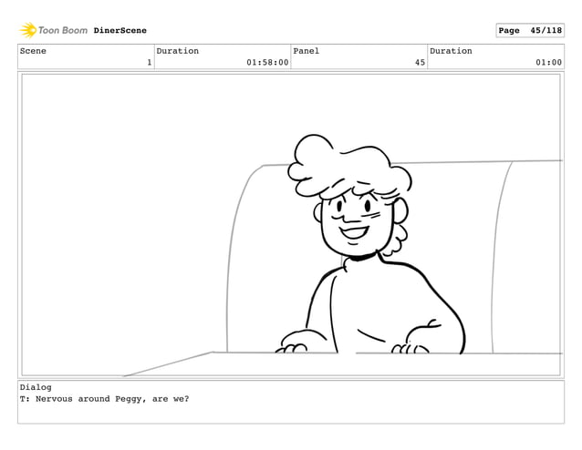 Diner Scene Storyboard Example | PPT