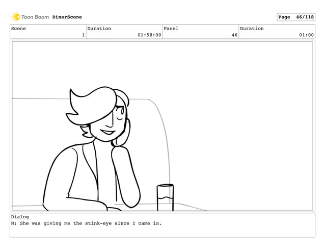 Diner Scene Storyboard Example | PPT