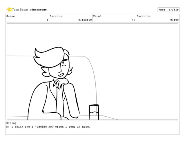 Diner Scene Storyboard Example | PPT