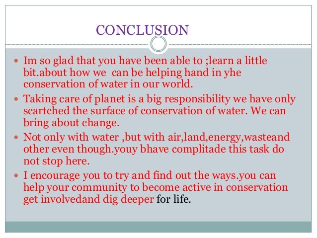 Dinkars WATER CONSERVATION IS THE NEED OF DAY presentation.