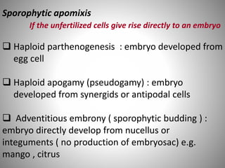 Dinesh apomixis presentation | PPTX | Infertility | Reproductive Health