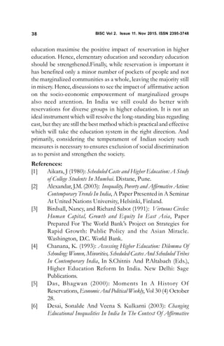 RESERVATION AND HIGHER EDUCATION IN INDIA: AN OVERVIEW | PDF