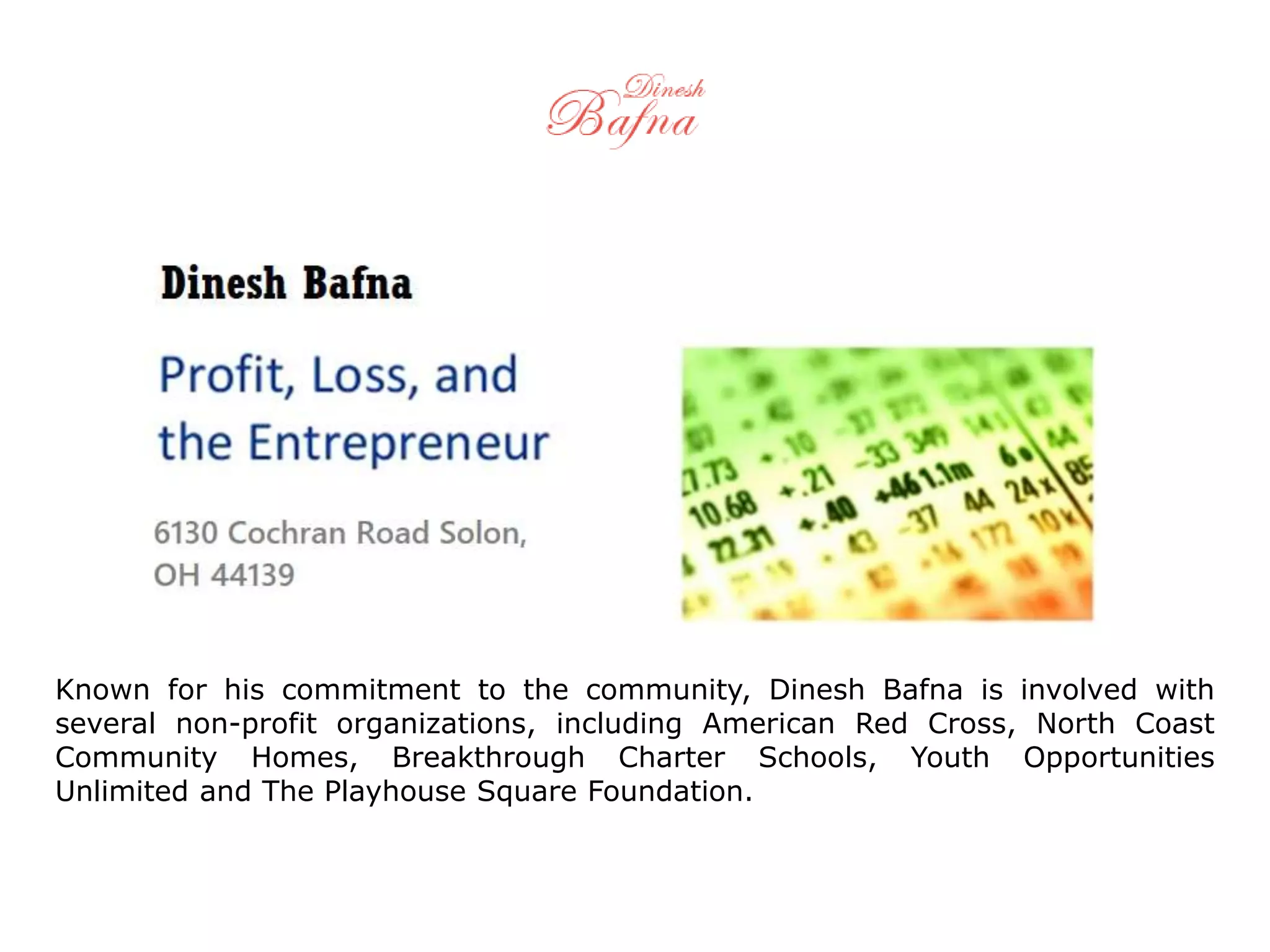 Dinesh bafna from cleveland presentation | PPTX