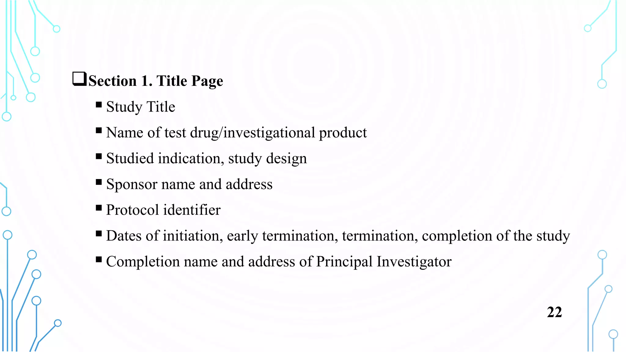 Guidelines for Preparation of Documents, Clinical Study Report Clinical ...