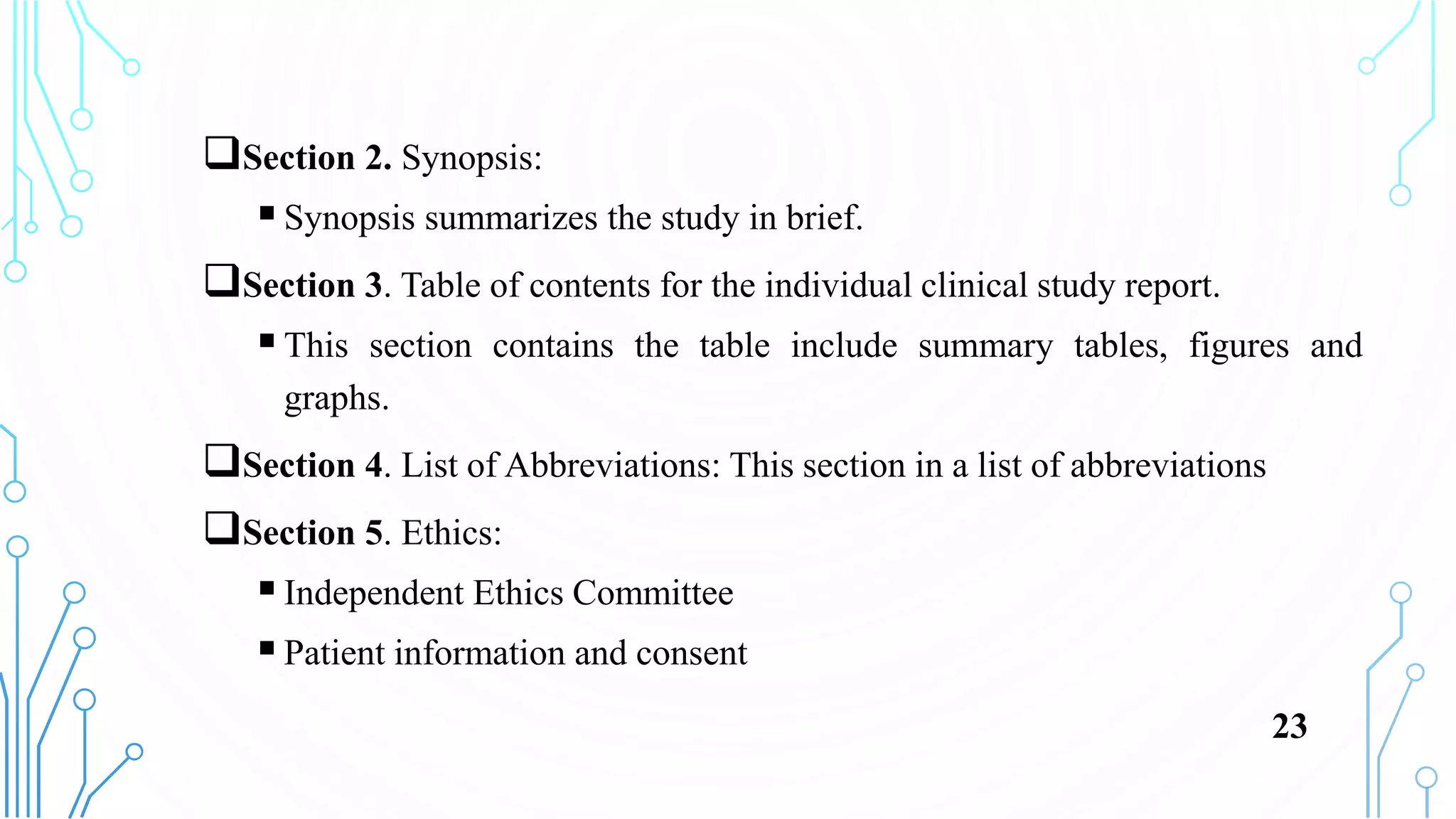 Guidelines for Preparation of Documents, Clinical Study Report Clinical ...