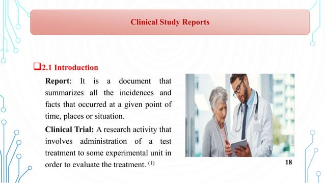 Guidelines for Preparation of Documents, Clinical Study Report Clinical ...