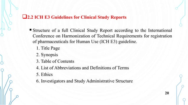 Guidelines for Preparation of Documents, Clinical Study Report Clinical ...