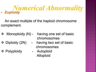 Dinesh genetics presentation chromosomal abberation | PPT