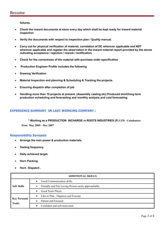 Production Engineer | PDF