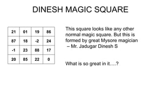 Dinesh magic square | PPTX