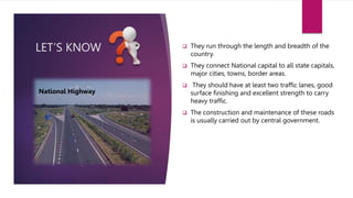 National Highway and State highway | PPTX