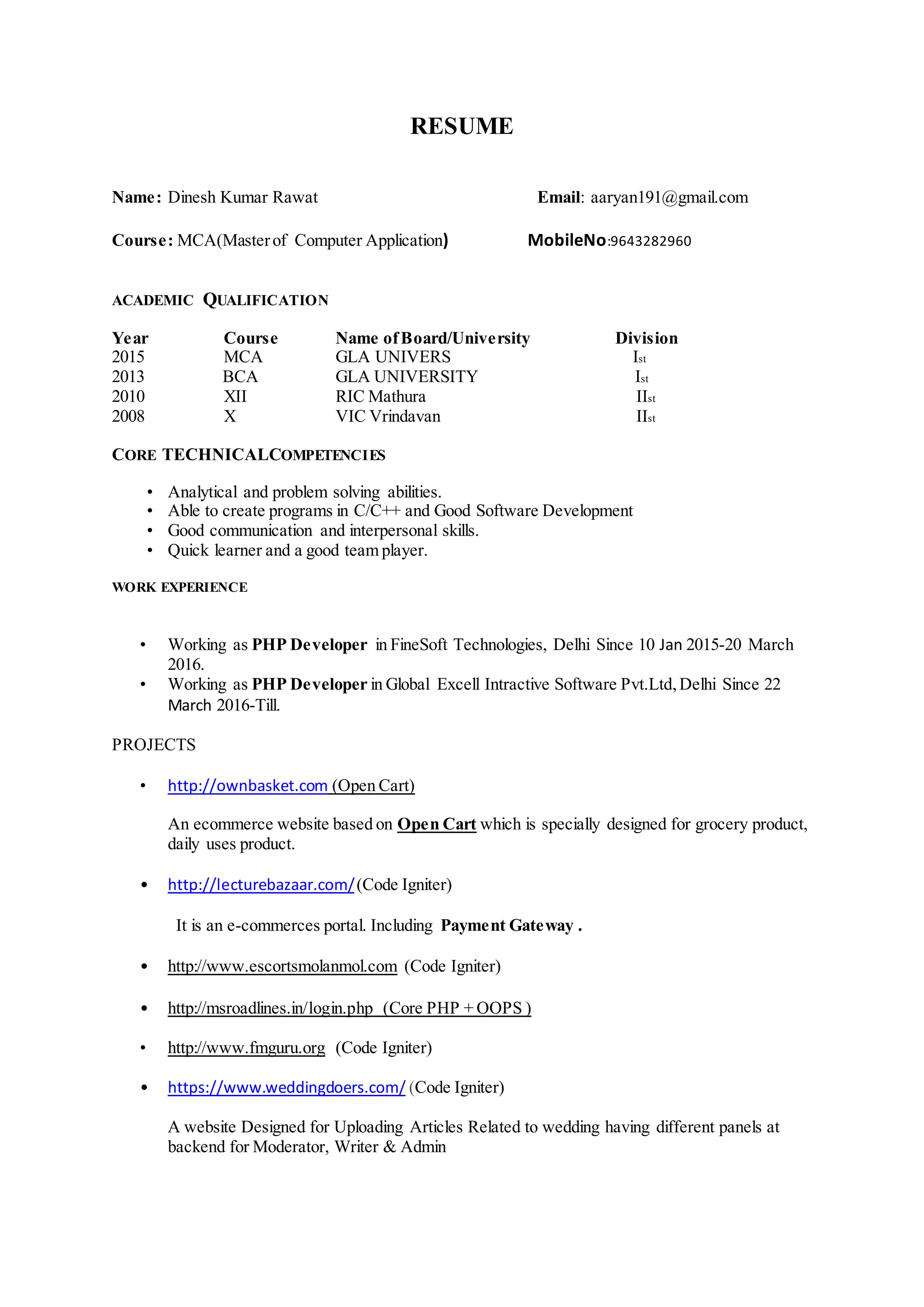 Dinesh rawat new | DOCX