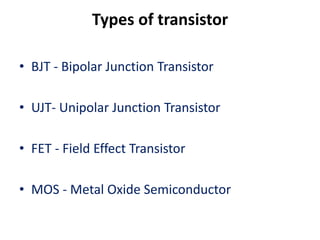 Basic Fundamental Of Transistors by D-Sarda | PPT