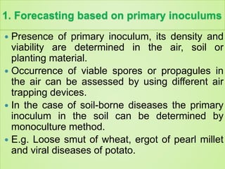 Role of Forecasting system in plant disease management | PPTX