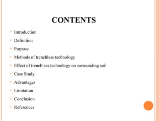 Trenchless technology | PPT