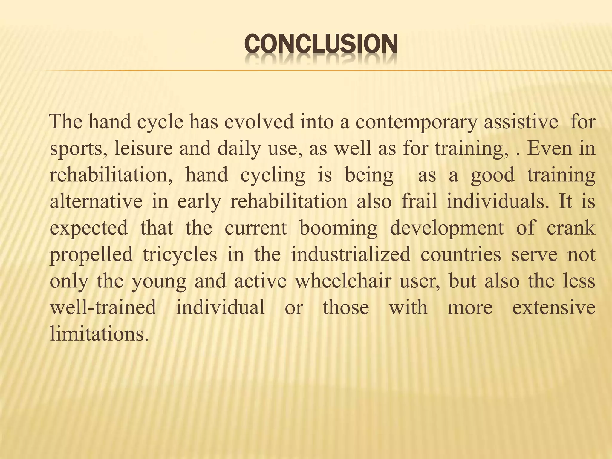 3-wheel handicap cycle | PPTX
