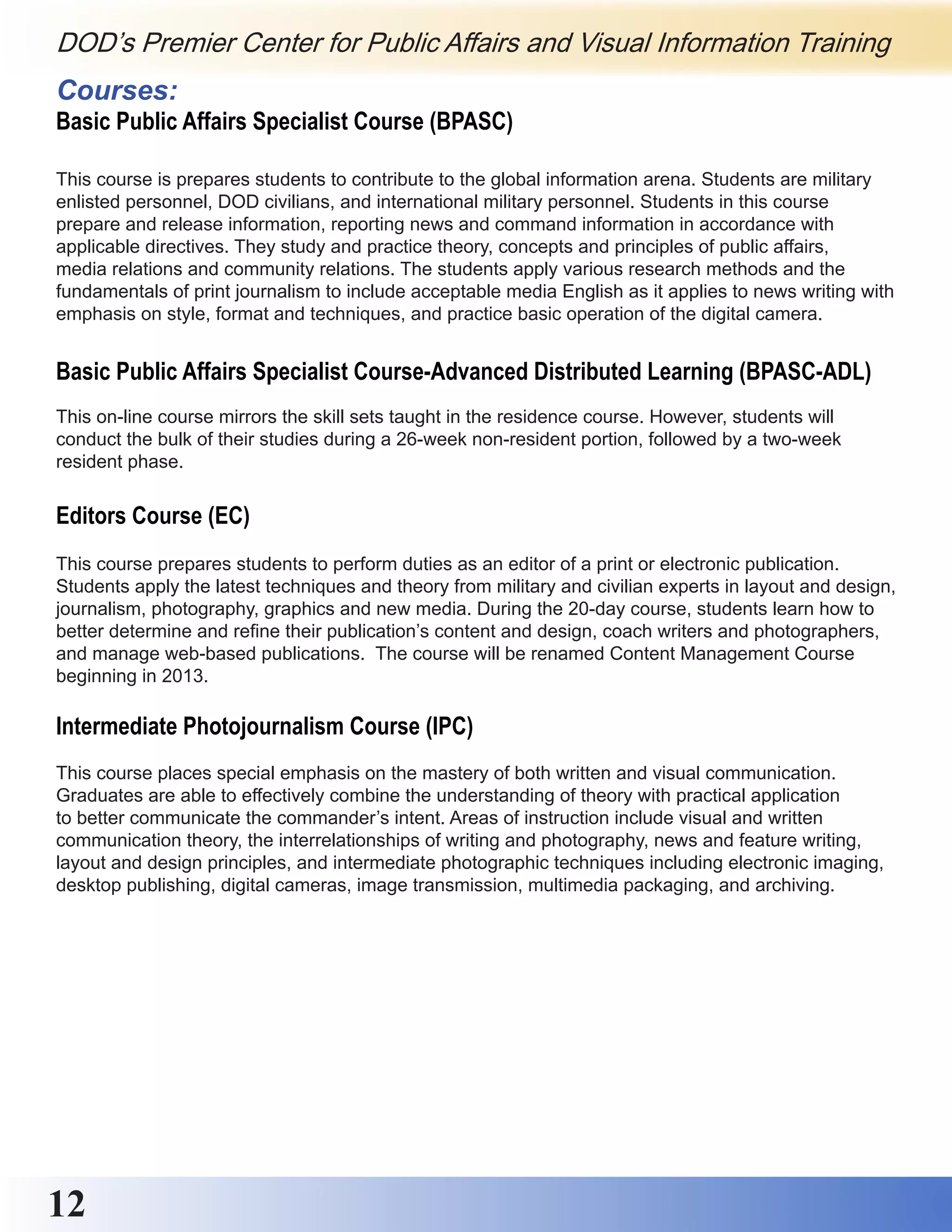 DINFOS Information Guide | PDF