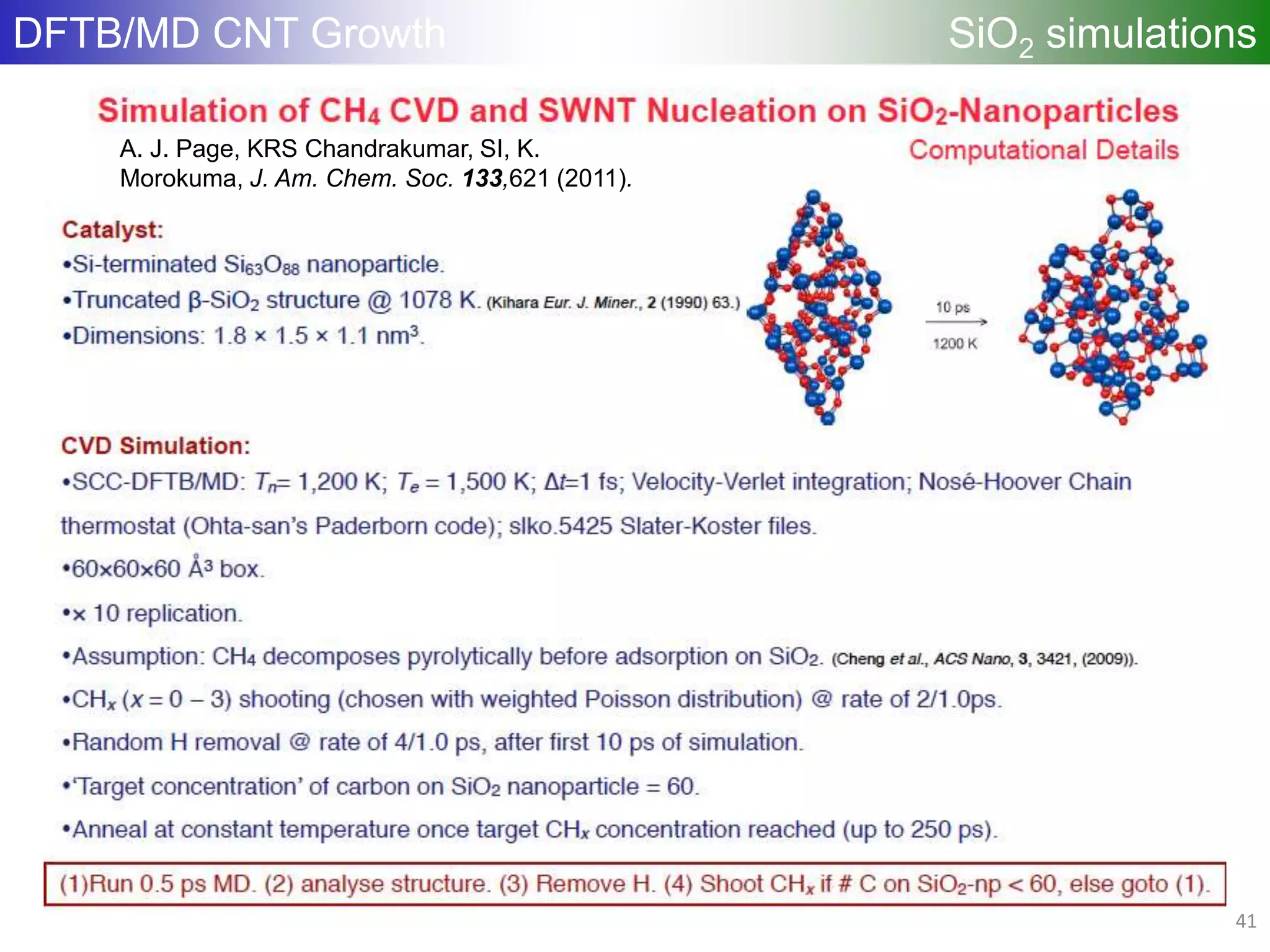 What Can We Learn From Molecular Dynamics Simulations Of Carbon Nanotube And Graphene Growth Pptx