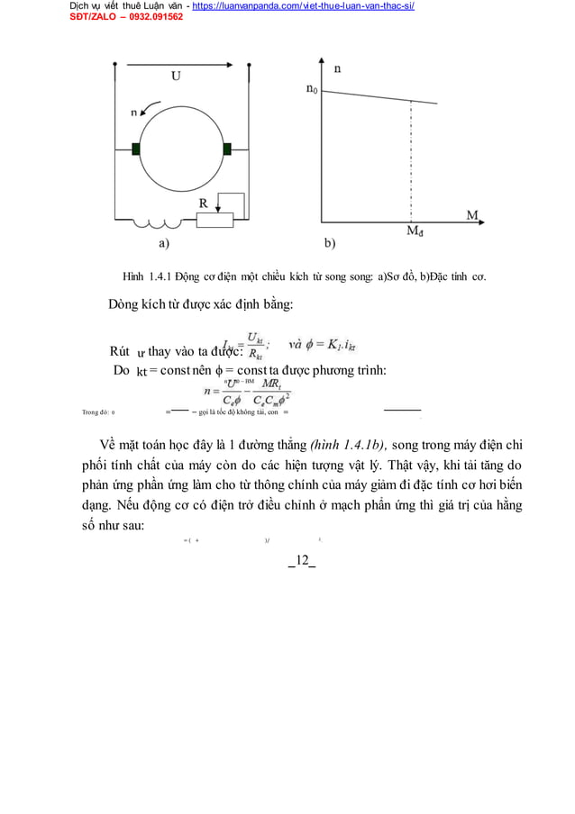 luan van thac si thiet ke he thong dieu khien dong co mot chieu | PDF