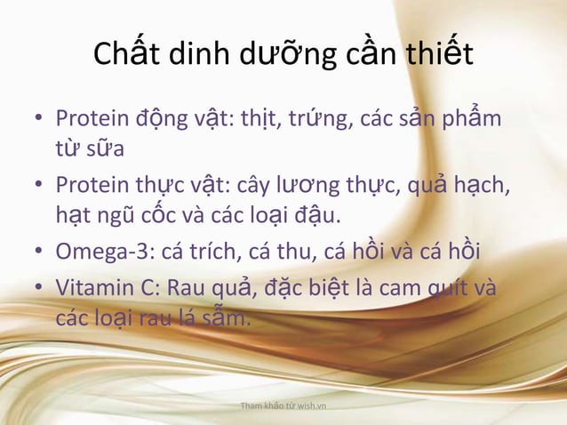 Dinh dưỡng cho mái tóc khoẻ | PPTX